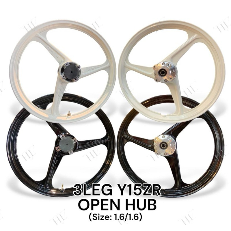 Y15ZR V1 V2 3 BATANG 3Kaki CUSTOM RIM OPEN HUB (PNP SPORT RIM Y15 V1 V2 ...