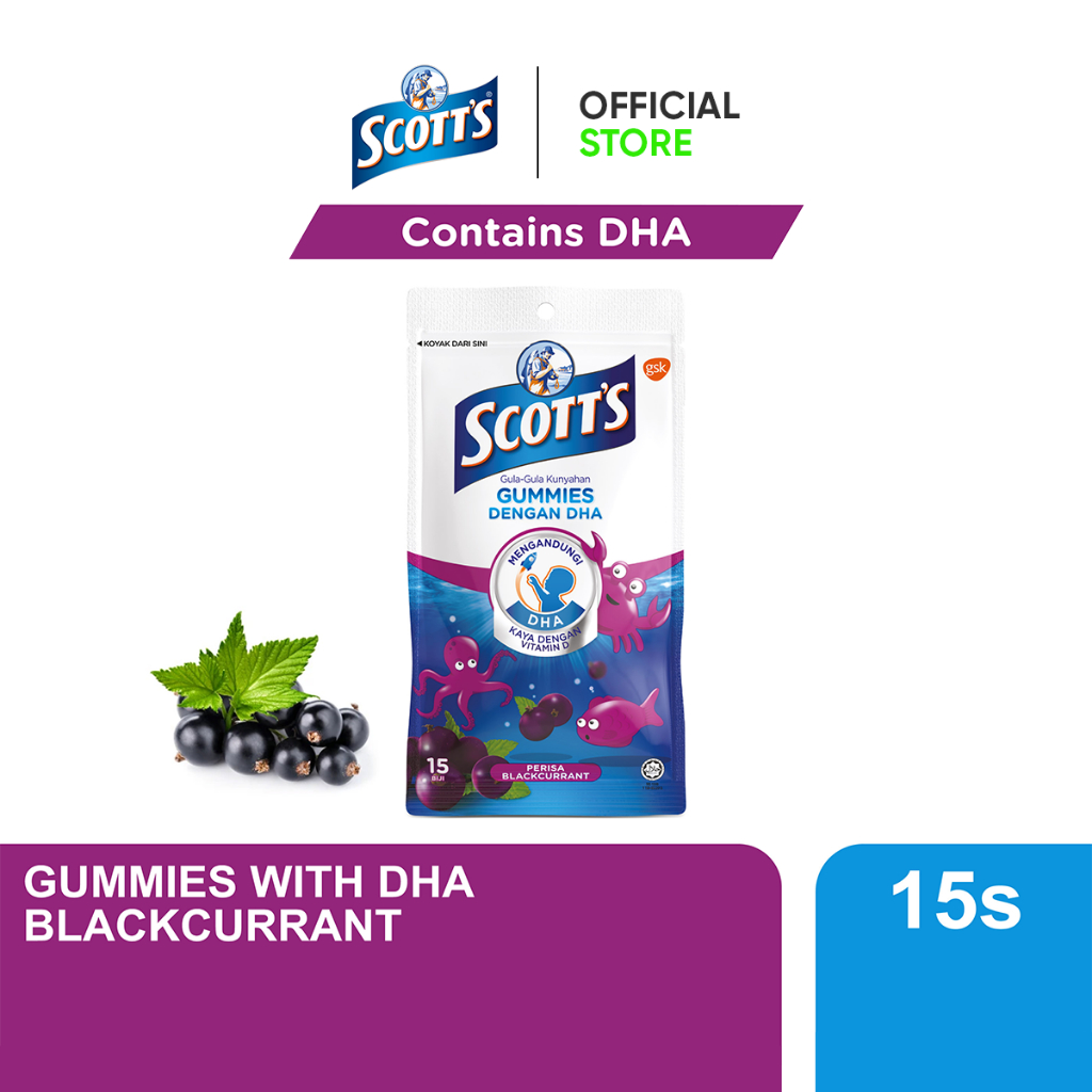 Scott's DHA Chewable Gummies - 4 Flavors (15's) | Shopee Malaysia
