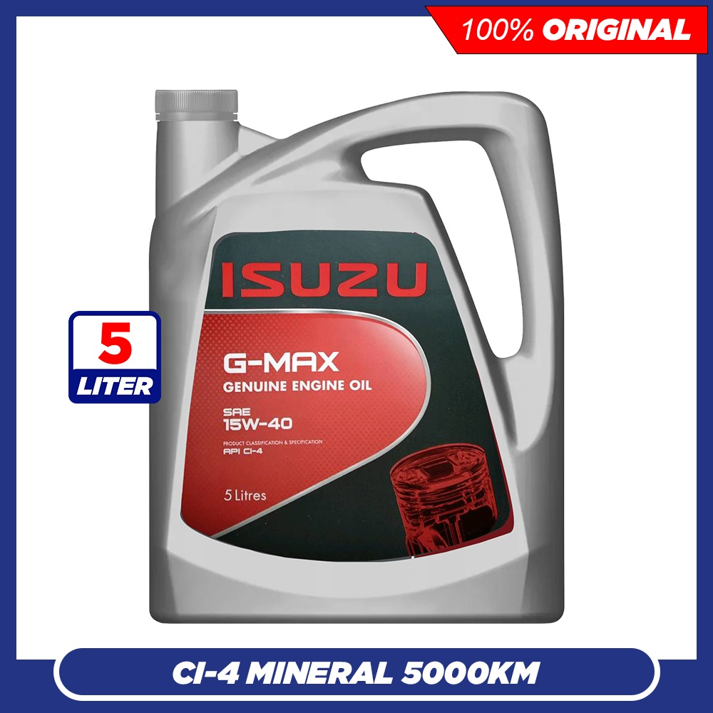 ISUZU G-MAX 15W40 CI-4 Diesel Engine Oil (5L) 15W-40 | Shopee Malaysia