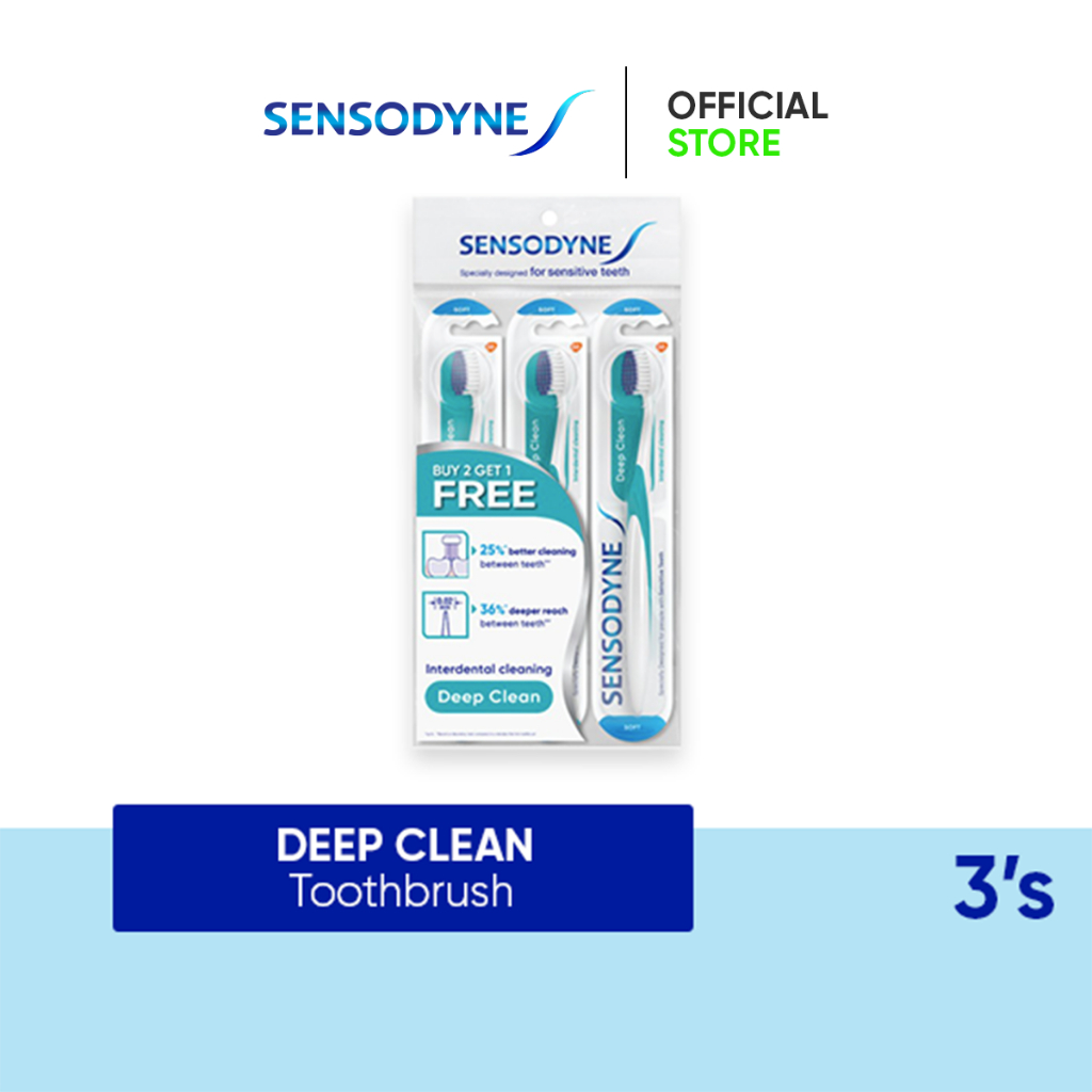 Sensodyne Deep Clean Soft Toothbrush, Gently Removes Plaque for ...