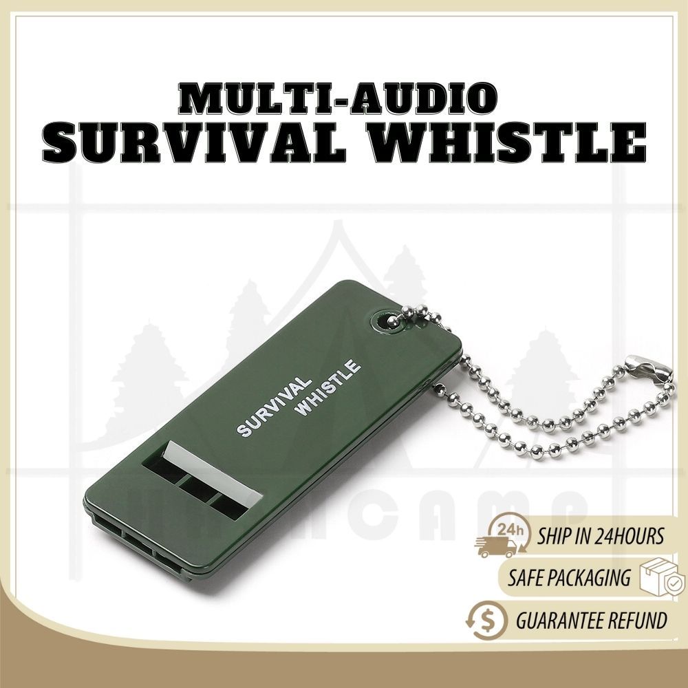 Outdoor Survival Whistle Three-Frequency Camping Hiking Emergency Kit ...