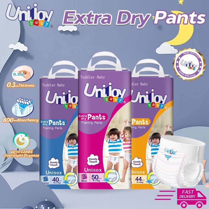 UNIJOY Baby Diapers Pants 100% Chlorine Free Pull-Up Pants Large Size ...