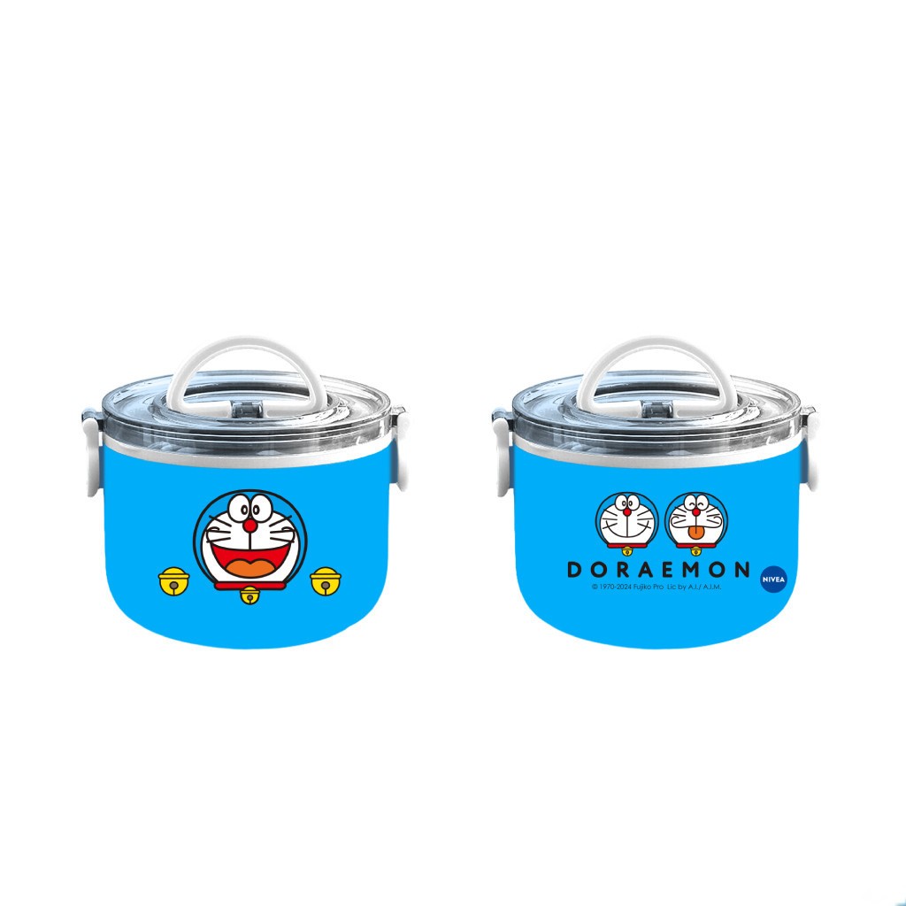 NIVEA Cute Doraemon Lunch Box and Insulated Glass bottle | Shopee Malaysia