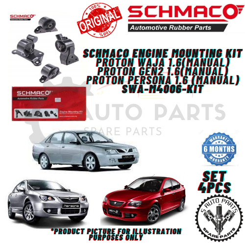 PROTON WAJA 1.6 / PROTON GEN2 1.6 / PROTON PERSONA 1.6 (MANUAL) SCHMACO ENGINE MOUNTING (SET ...