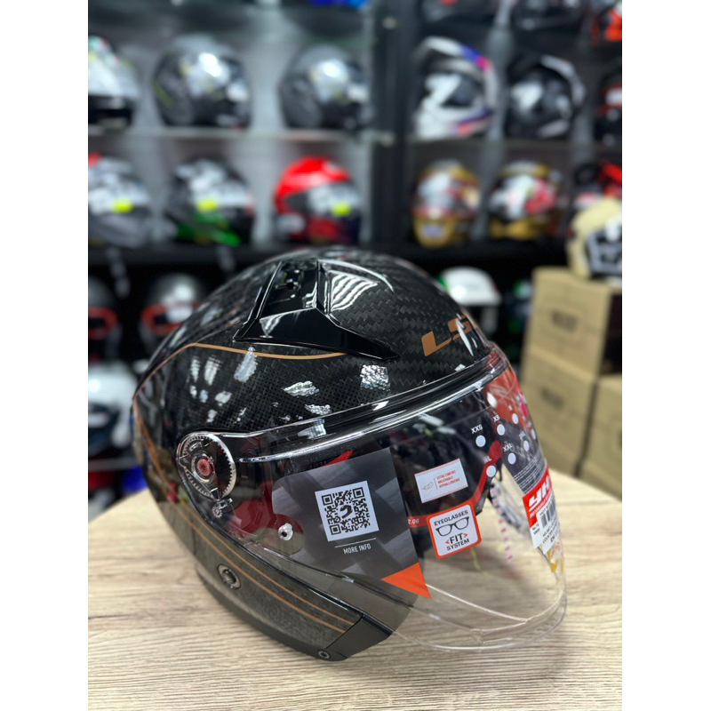 LS2 OF603 Infinity II Carbon Open Face Helmet | Shopee Malaysia