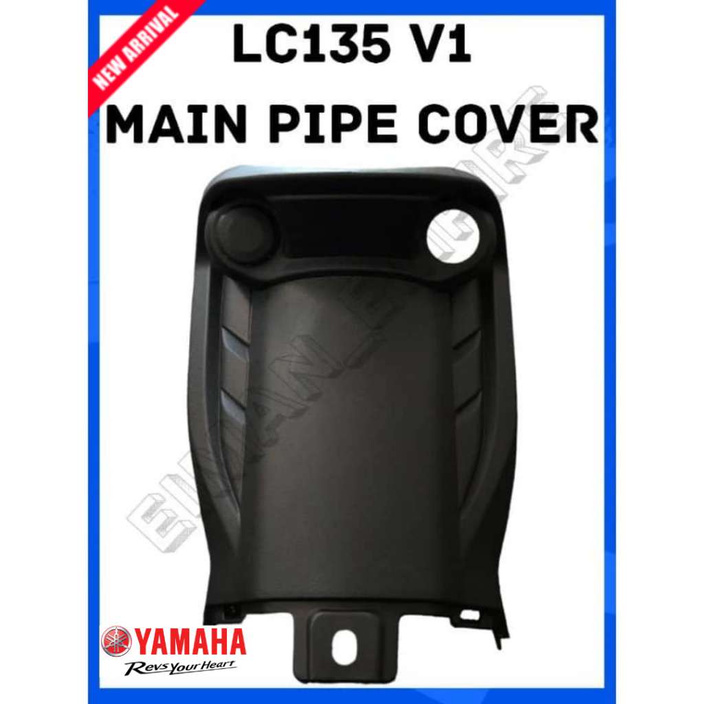 YAMAHA LC135 V1 INNER MAIN PIPE COVER BLACK LC V1 MAIN PIPE COVER READY ...