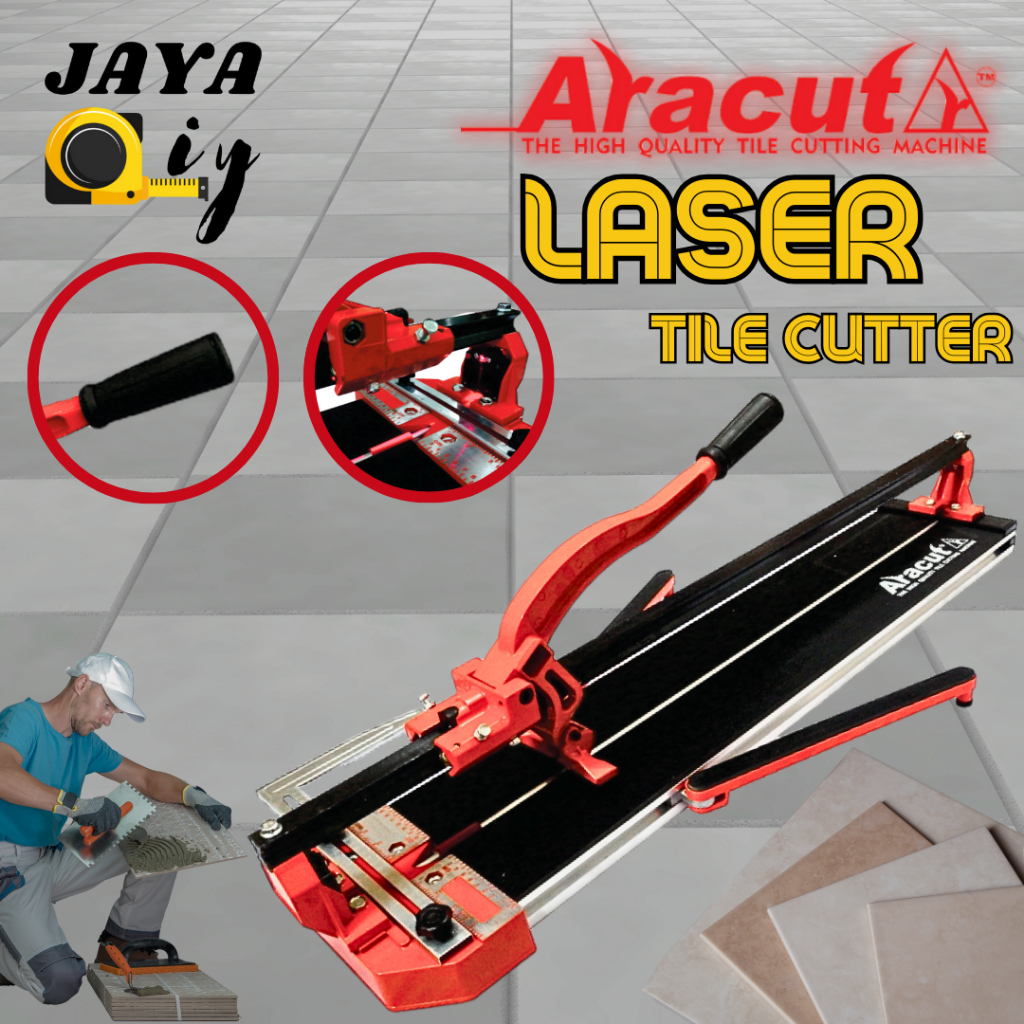 ARACUT NEW MODEL 650MM 850MM 1200MM Pemotong Jubin l Mozaic l Heavy Duty Scoring Wheel Tile ...