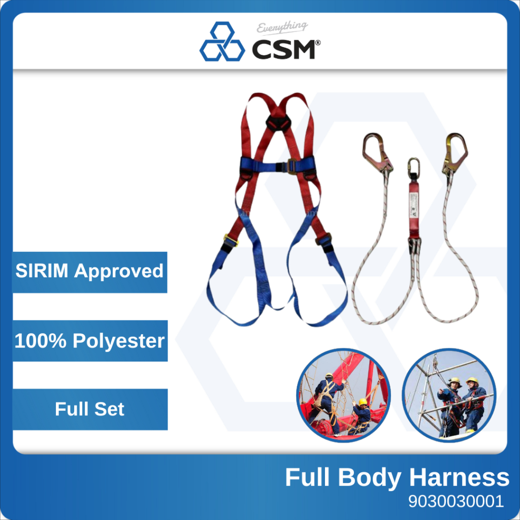 PICASAF SAFETY Full Body Harness & Double Lanyard with Shock Absorb | SIRIM & DOSH | Shopee Malaysia