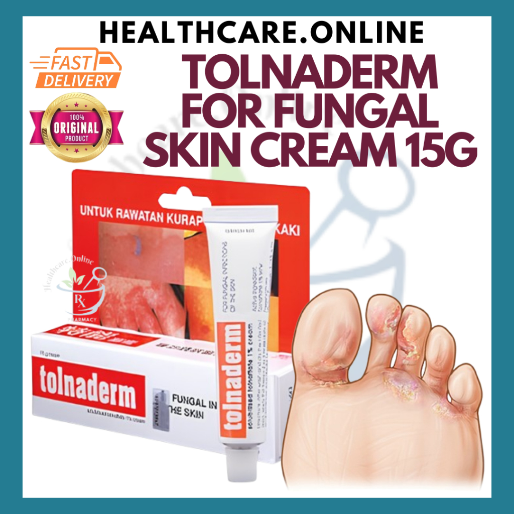 TOLNADERM FOR FUNGAL SKIN CREAM 15G- KRIM KURAP/PANAU / 抗癣膏 | Shopee ...