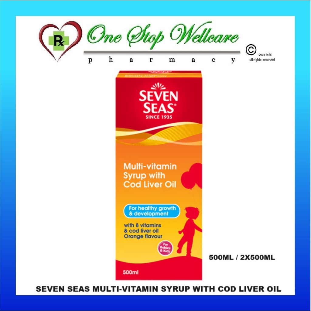 SEVEN SEAS MULTI-VITAMIN SYRUP WITH COD LIVER OIL 500ML / 2X500ML (EXP ...