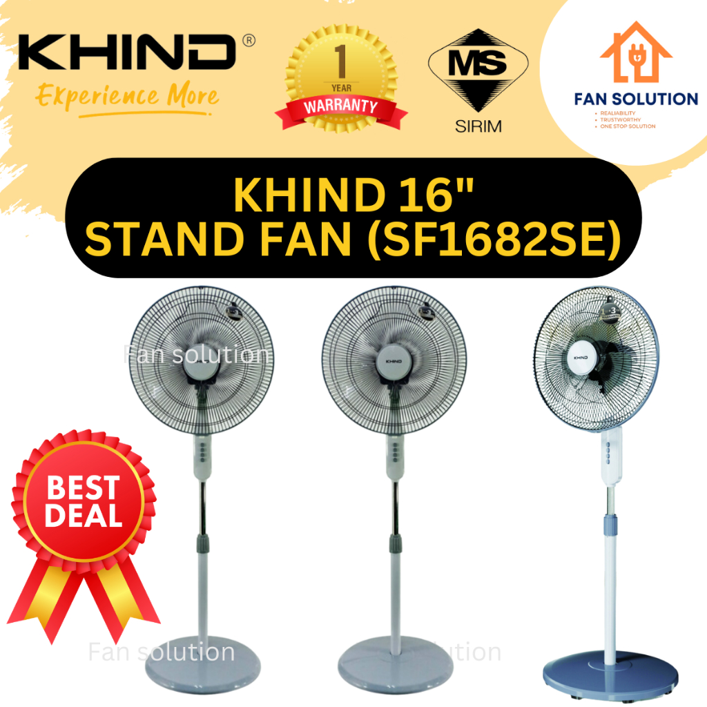 KHIND 16" STAND FAN (SF1682SE)/ KIPAS BERDIRI KHIND 16" (1 YEAR GENERAL ...
