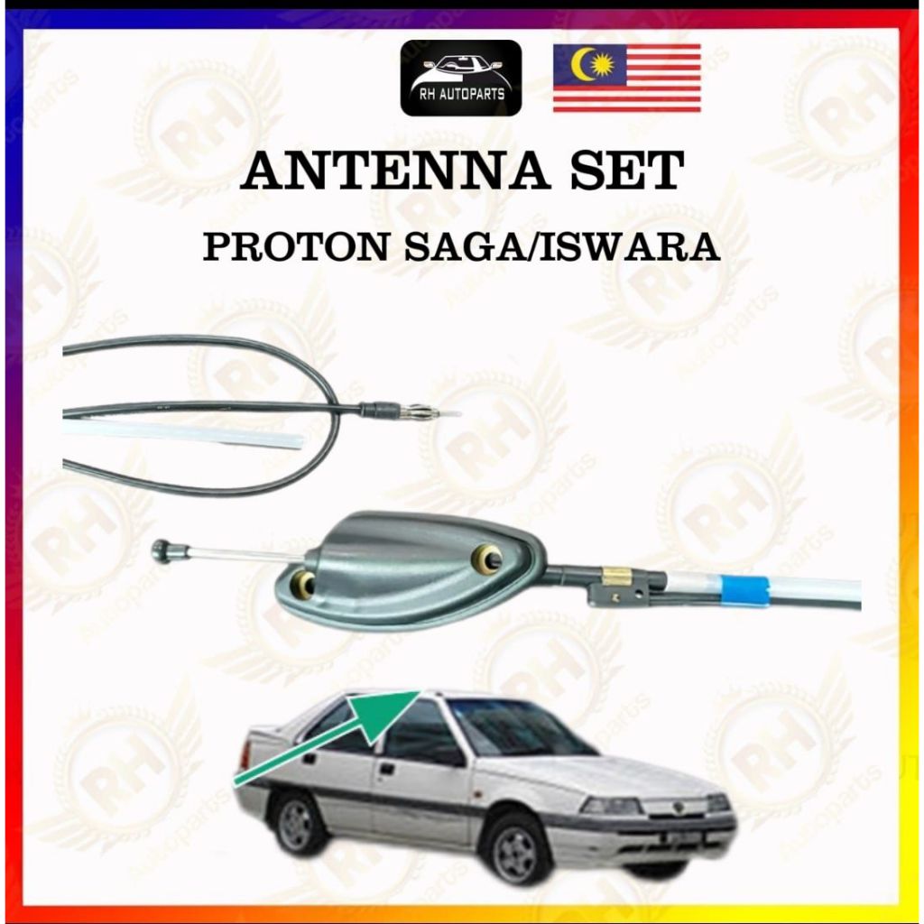 Proton Saga Iswara Genuine Parts Antenna Pole Full Set Assy With Base ...