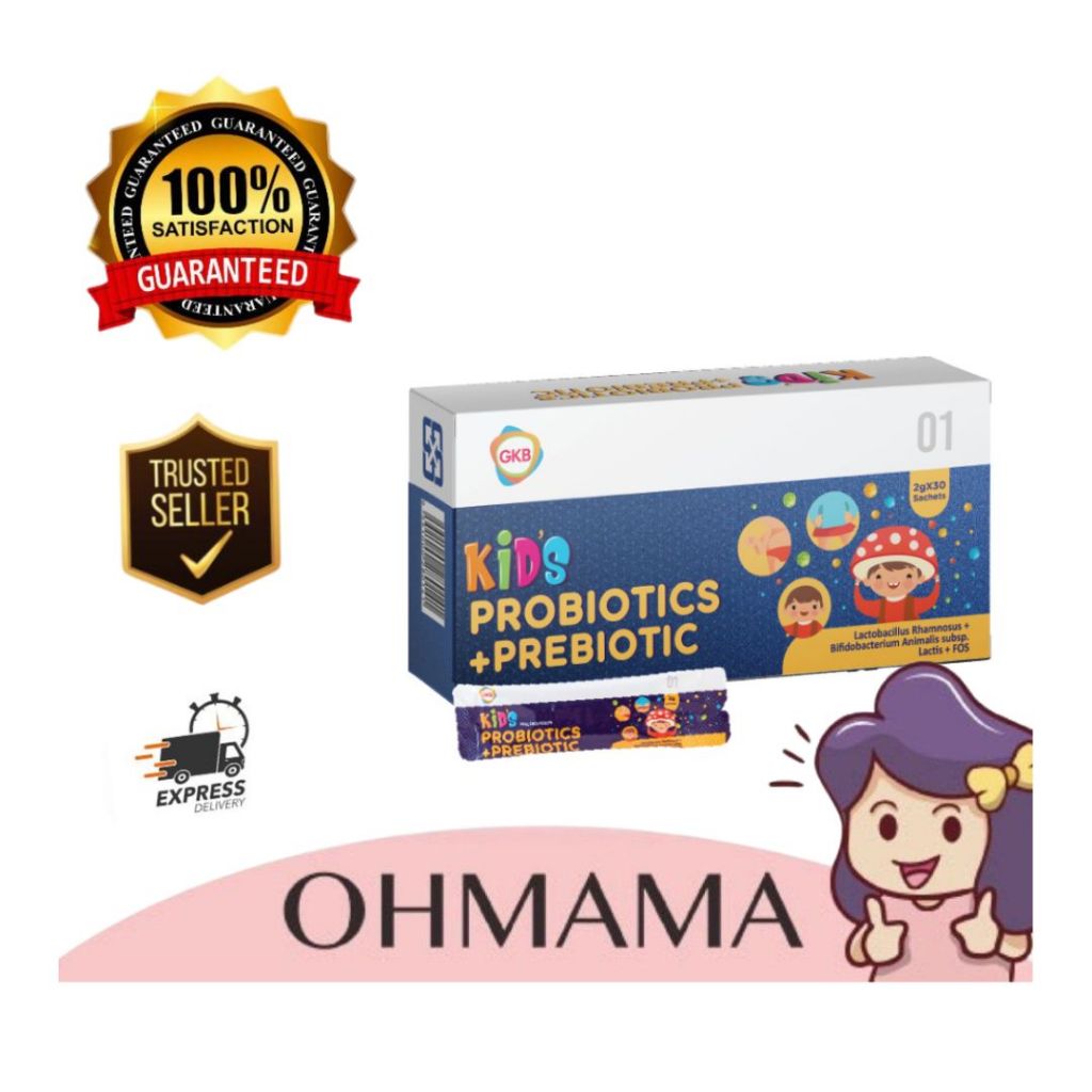 OHMAMA Children GKB Kids Probiotic + Prebiotic 2g x 30's | Shopee Malaysia