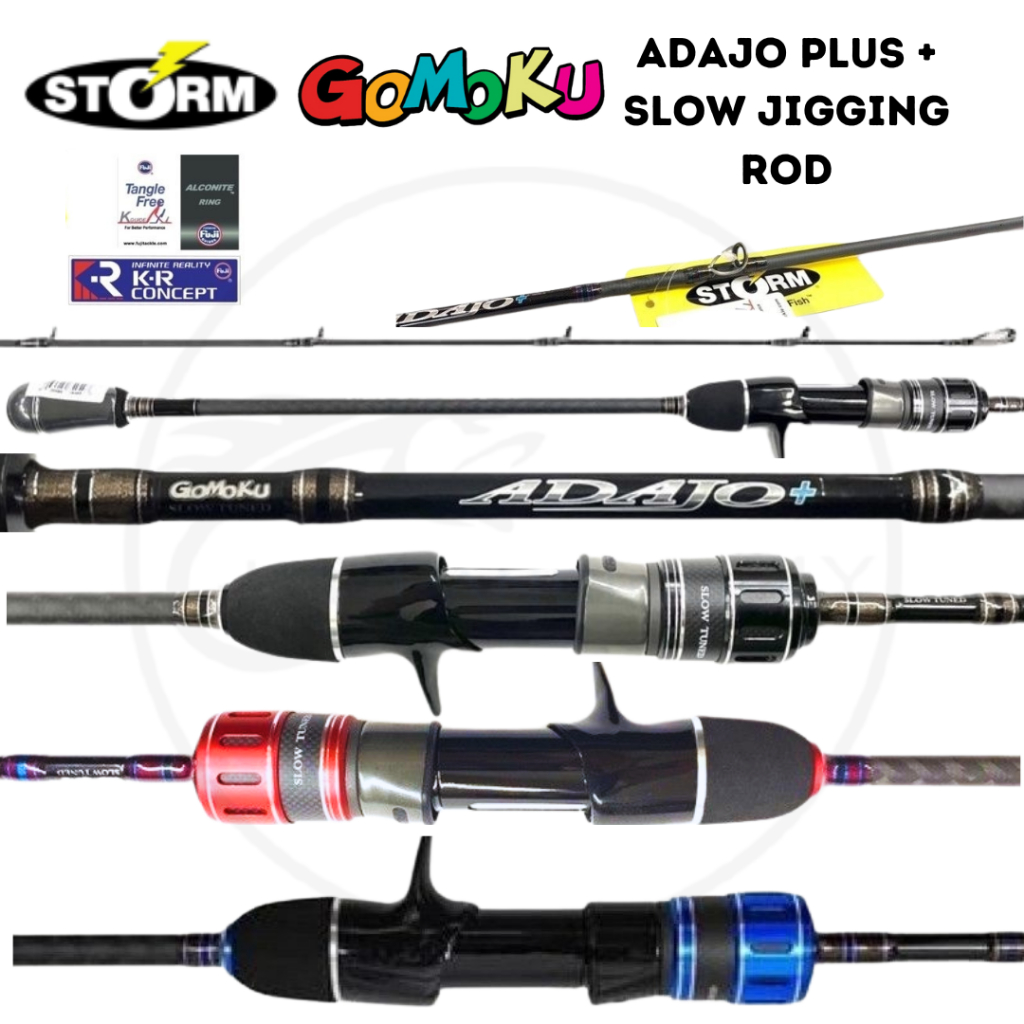 Storm Gomoku Adajo Plus Slow Baitcasting Jigging Fishing Rod Including ...
