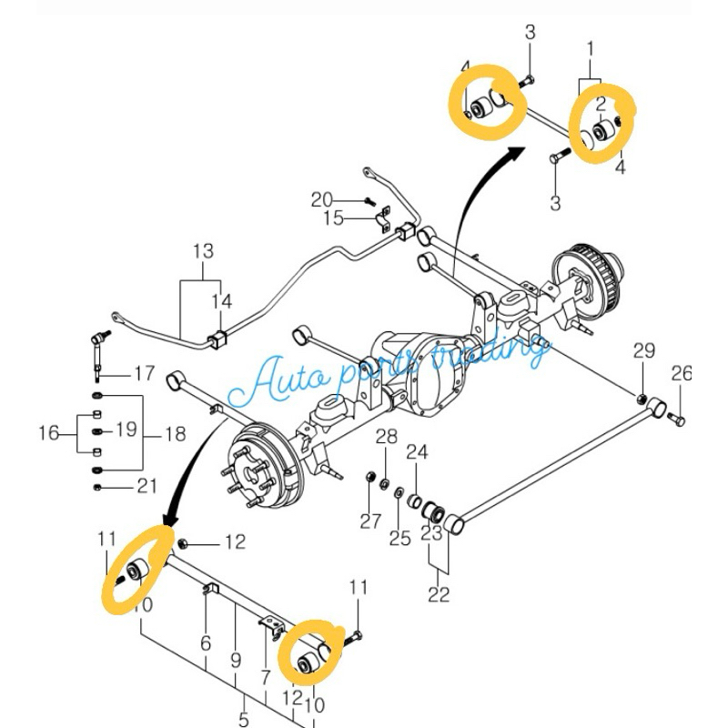 SSANGYONG REXTON REAR UPPER LOWER ARM BUSH | Shopee Malaysia
