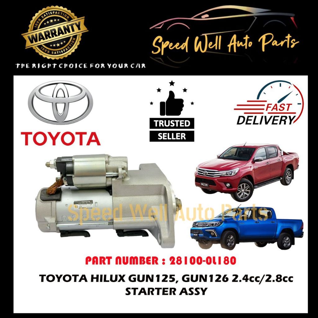 [TOYOTA STARTER] TOYOTA HILUX REVO GUN125,GUN126 2.4cc 2.8cc STARTER ...