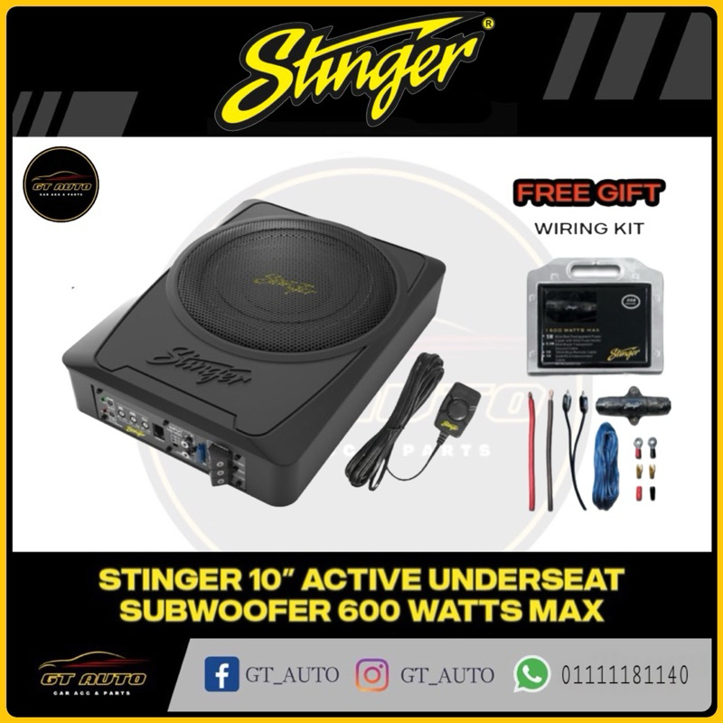 STINGER 10 INCH UNDERSEAT ACTIVE SUBWOOFER 600 WATTS MAX | Shopee Malaysia