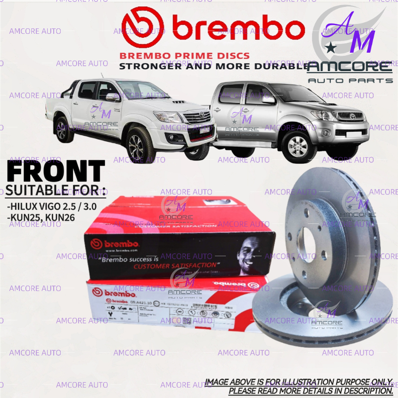TOYOTA HILUX VIGO KUN25 / KUN26 - BREMBO BRAKE DISC ROTOR / FRONT DISC ...