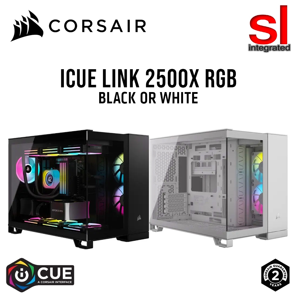 Corsair iCUE LINK 2500X RGB Mid-Tower Dual Chamber Micro-ATX PC Case ...