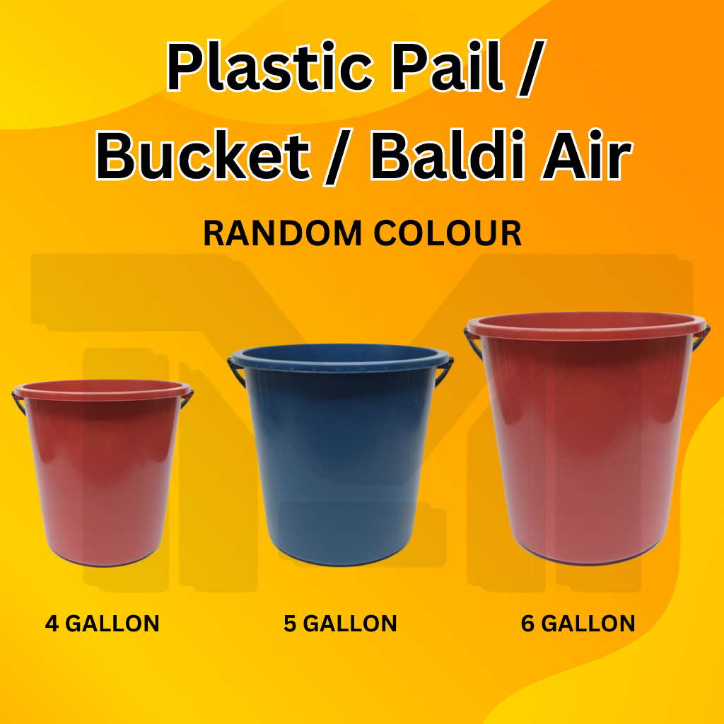 4-6 gallon Plastic Pail / Bucket / Baldi Air/ Bakul/ Tong Mop/ Tong ...