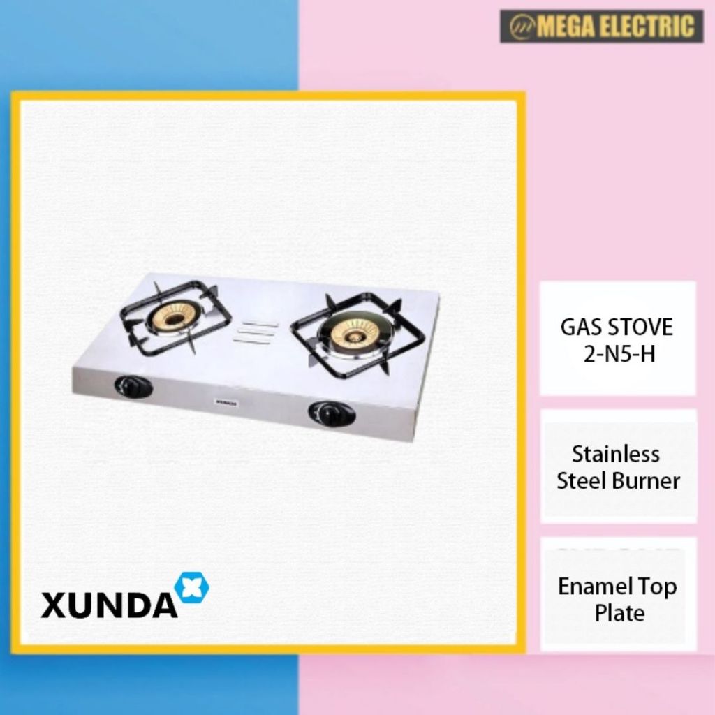 XUNDA STAINLESS STEEL TABLE GAS STOVE XD-2-N5-H | Shopee Malaysia