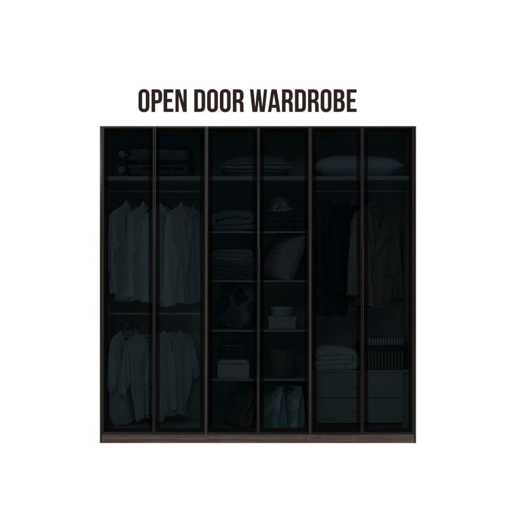 MIXBOX GOLD PRO - Wardrobe Open Door & Sliding Door W5ft 6ft 8ft x H8ft | Shopee Malaysia