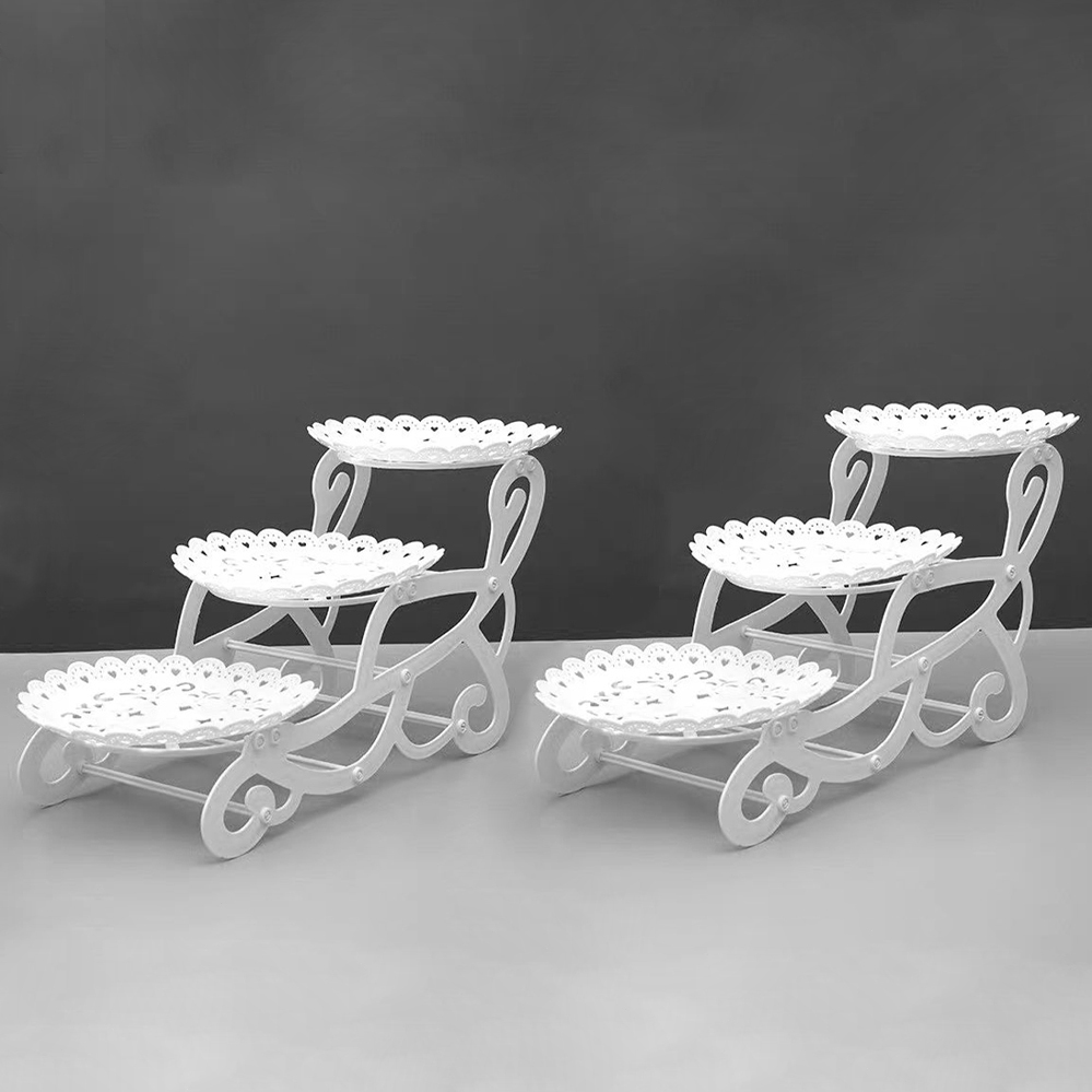 2/3 Tier Dessert Display Rack Fruit Tray Cupcake Cake Stand Tea Plate ...