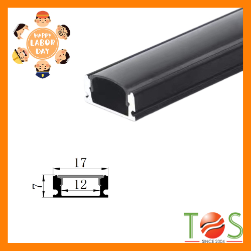 LUMY【0.5M/1M/1.5M/2M】U Shape LED Light Strip Black Aluminium Profile ...