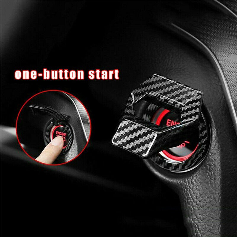 Car PUSH START BUTTON COVER Engine On Off Push Start Cover Keyless Key ...