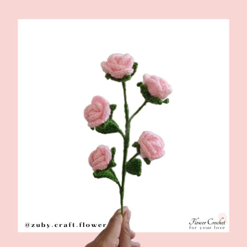 READY STOCK MOTHERS DAY Flower Crochet Knit Handmade Bunga Kait for ...