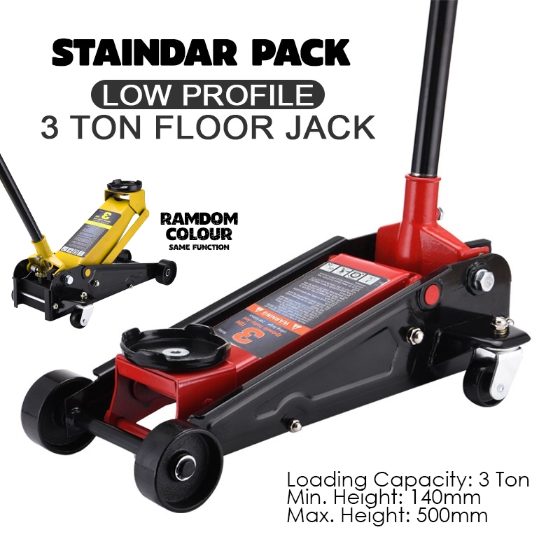 3 Ton Heavy Duty Ultra Low Profile Garage Jack Floor Jack | Shopee Malaysia