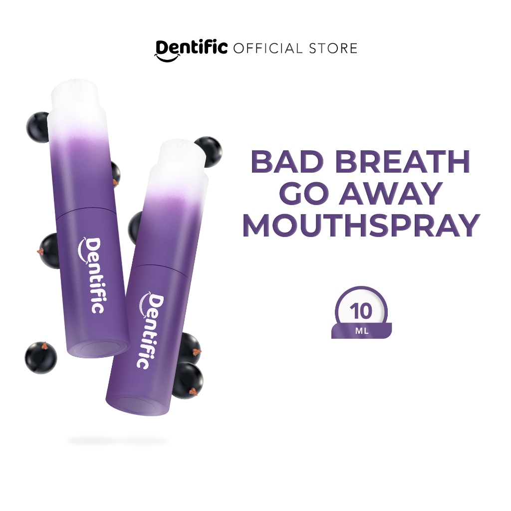Dentific Bad Breath Go Away Mouthspray Blackcurrant - Mouth Spray Mulut ...