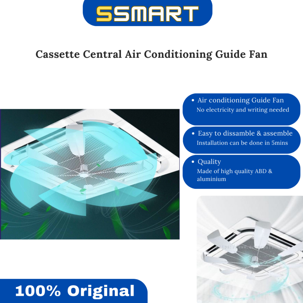 Cassette Central Air Conditioning Guide Fan | Accelerate air flow | 360 ...