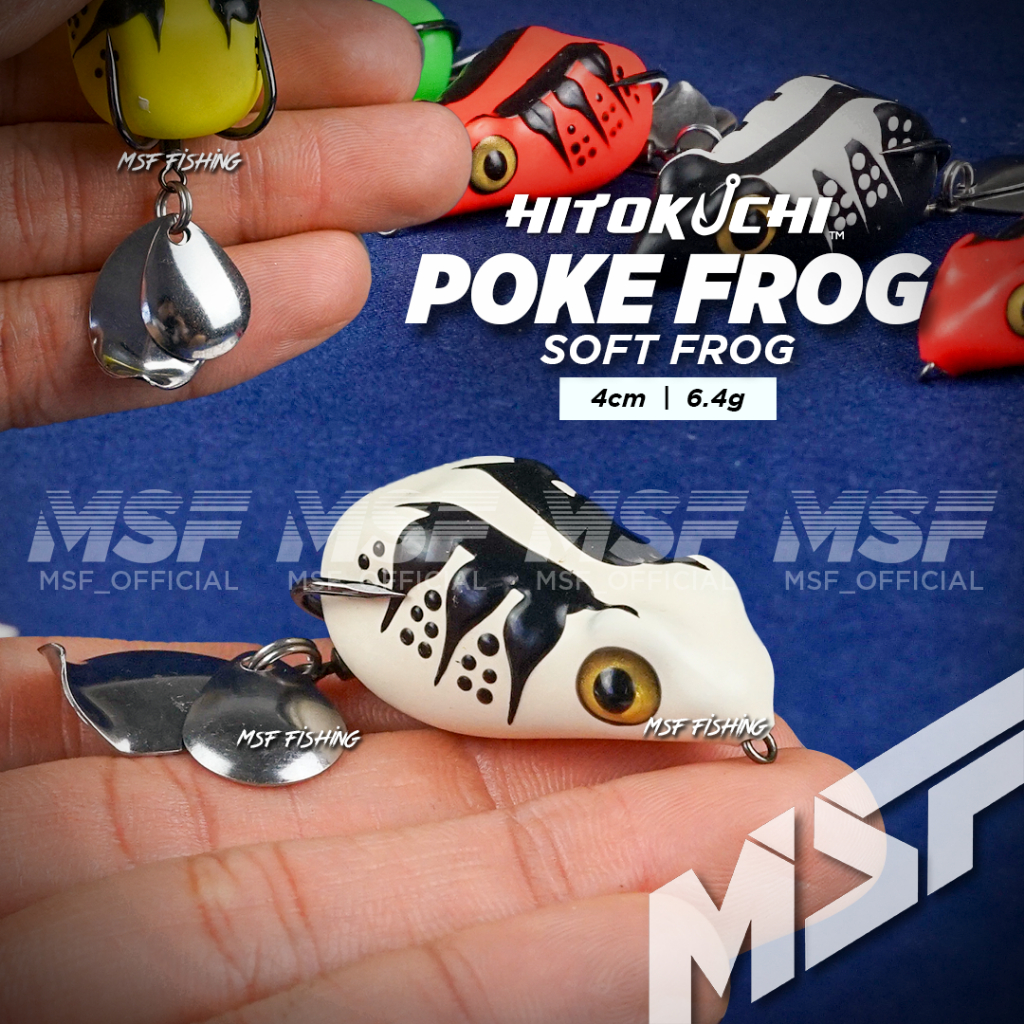 [MSF] Hitokuchi Poke Soft Frog | 4cm / 6.4g | Katak Getah Murah Umpan ...