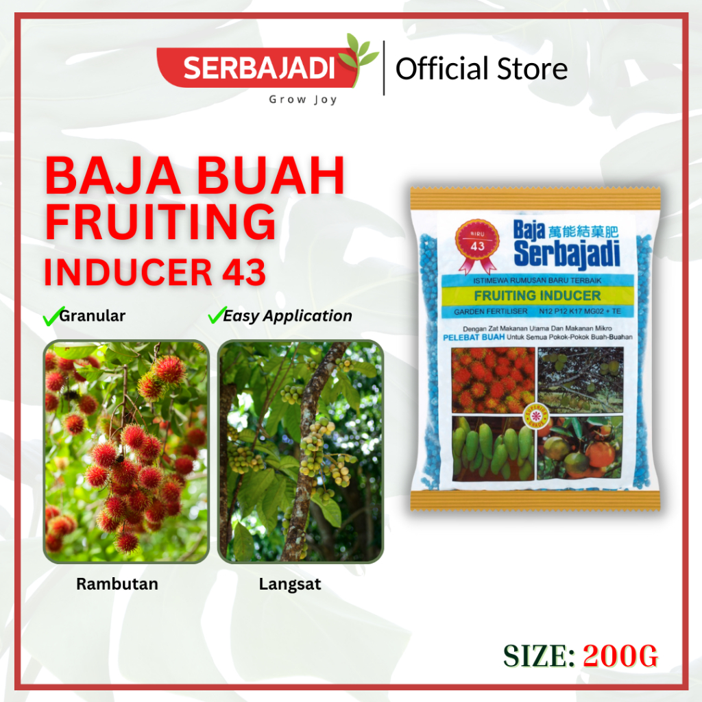 Serbajadi Fruiting Inducer 43 Fruiting Fertiliser Baja Biru Baja Buah ...
