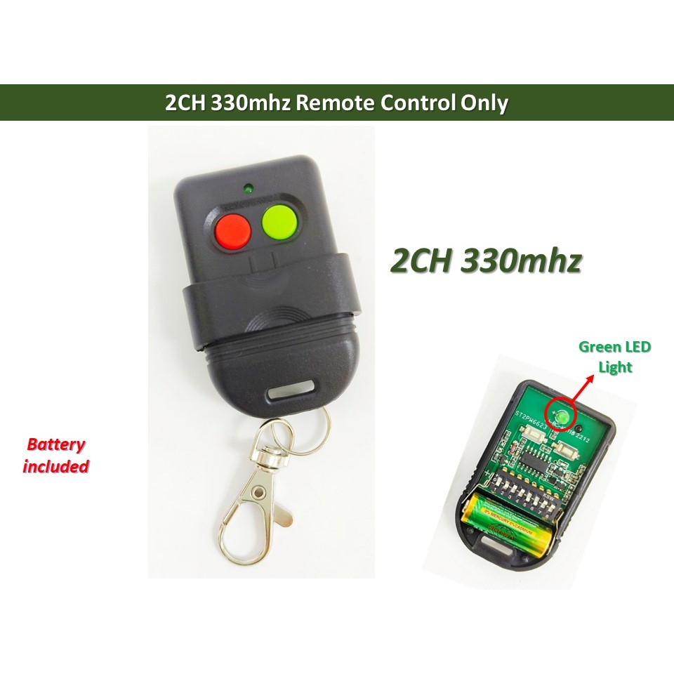 Autogate Remote Control Set - 2 Channel 433Mhz / 2CH 330 mhz Dip Switch ...