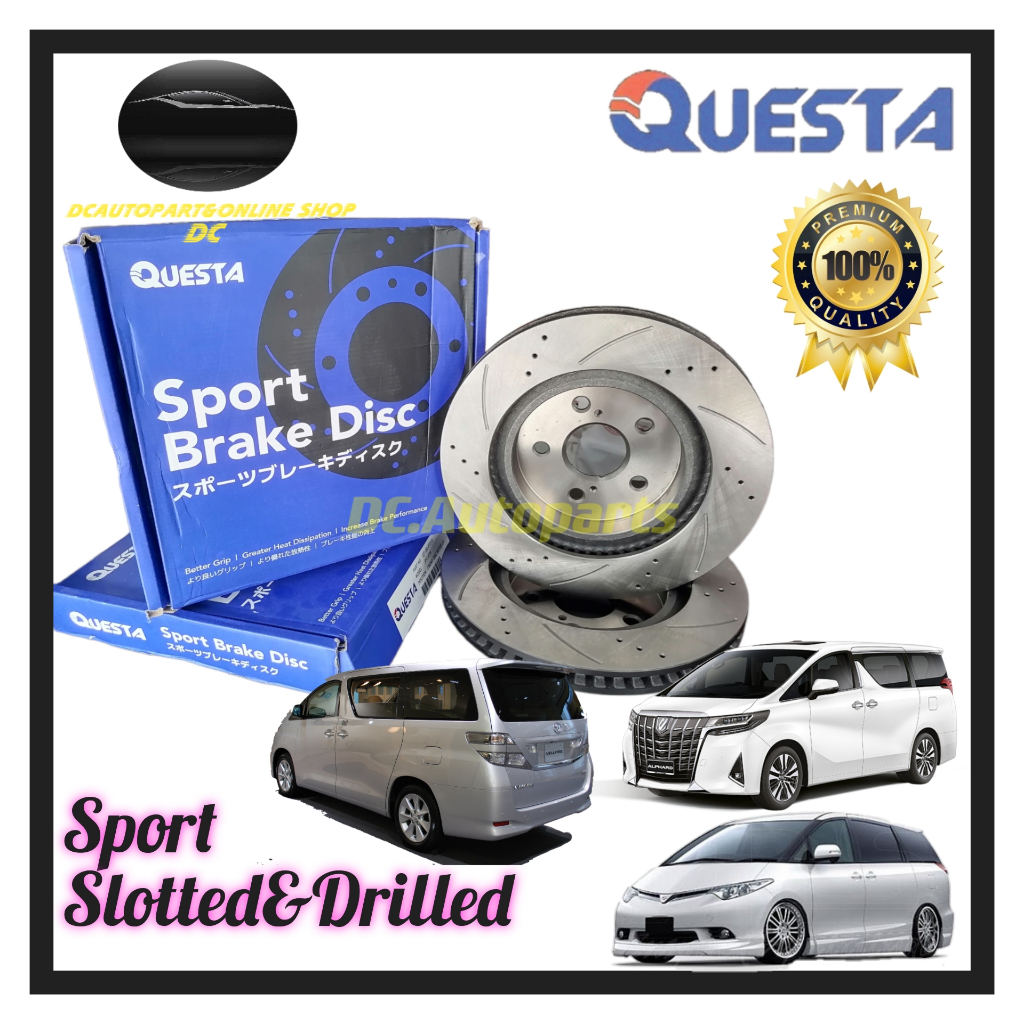 QUESTA DISC ROTOR TOYOTA ESTIMA ACR50 GSR50 ALPHARD VELLFIRE ANH20 ...