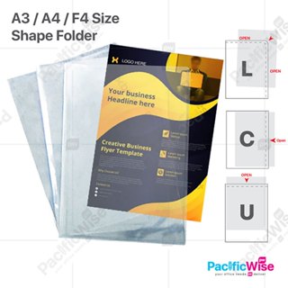 Clear Plastic Folder A3 / A4 / F4 – L / C / U Shape File PVC ...
