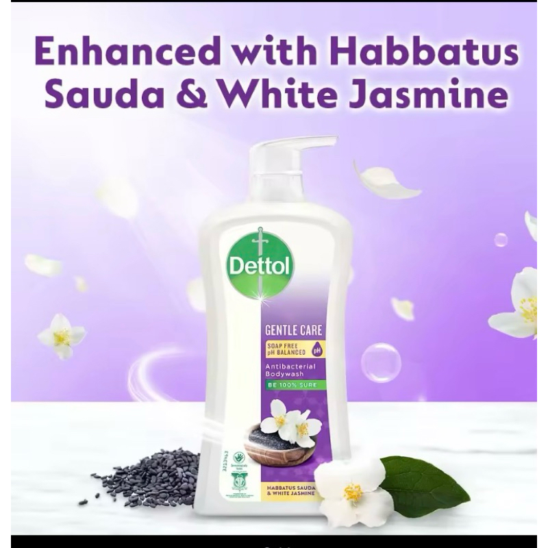 Dettol Body wash shampoo Gentle Care 950gram ( soap free , ph balance ...