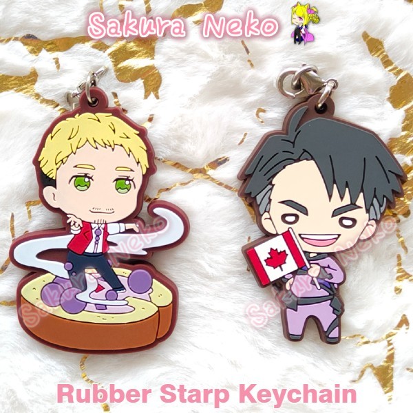 Ready Stocks Yuri!!! on Ice 冰上的尤里 Anime Rubber Strap Keychain 动漫周边橡胶挂件 ...