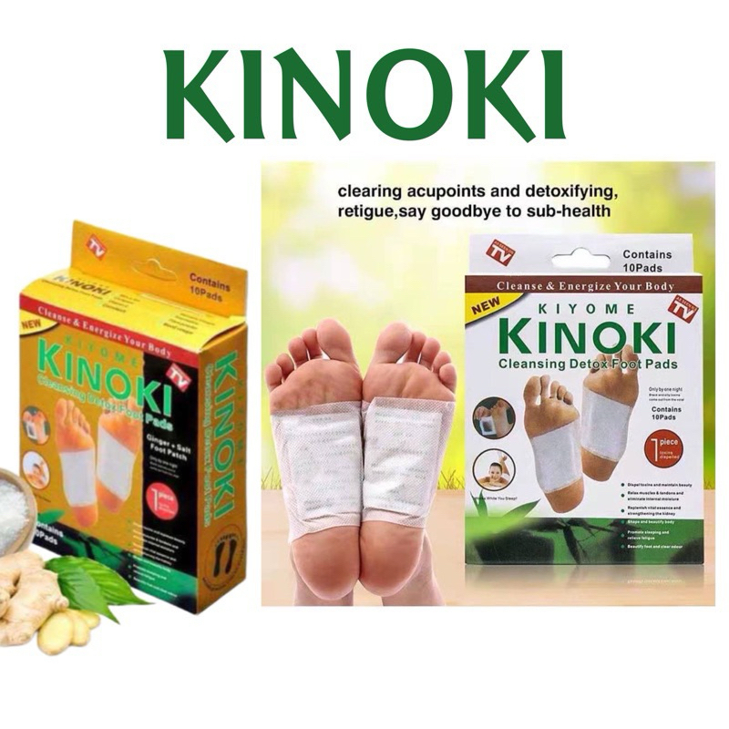 KINOKI DETOX FOOT PADS WHITE NATURAL PATCH TOXINS ( 1BOX 10 PATHES ...