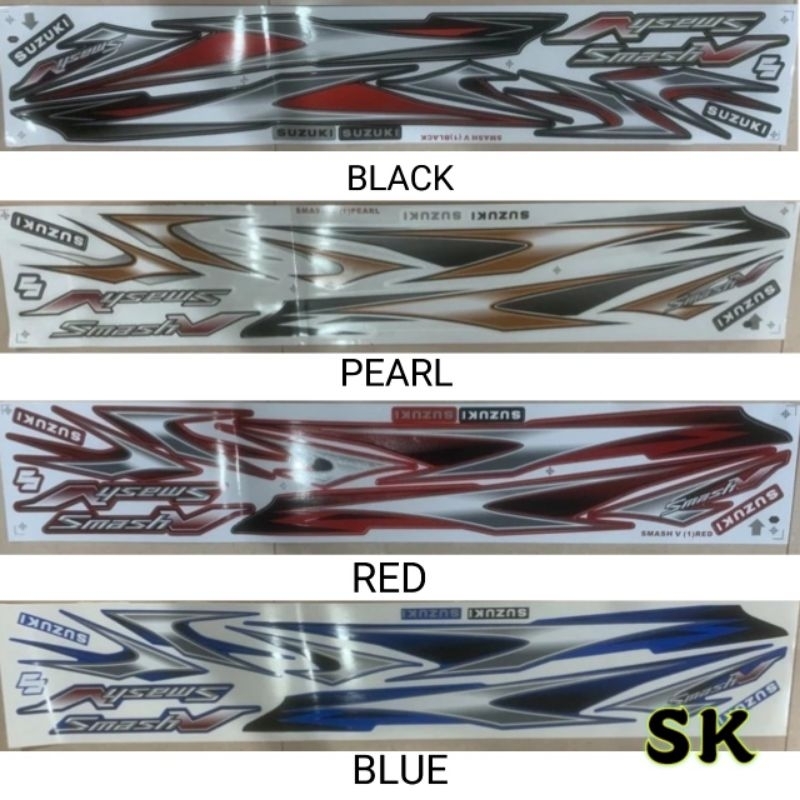 SUZUKI SMASH 115 V STRIPE BODY STICKER STIKER (READY STOCK)!!! | Shopee ...