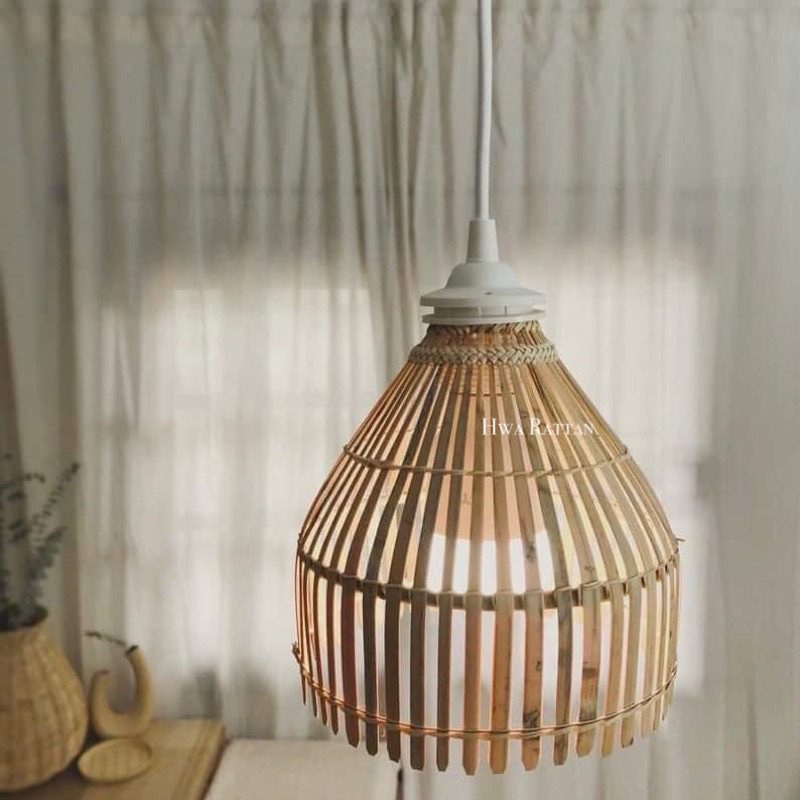 Serkap design small lamp cover planter decor lamp shade rattan ...