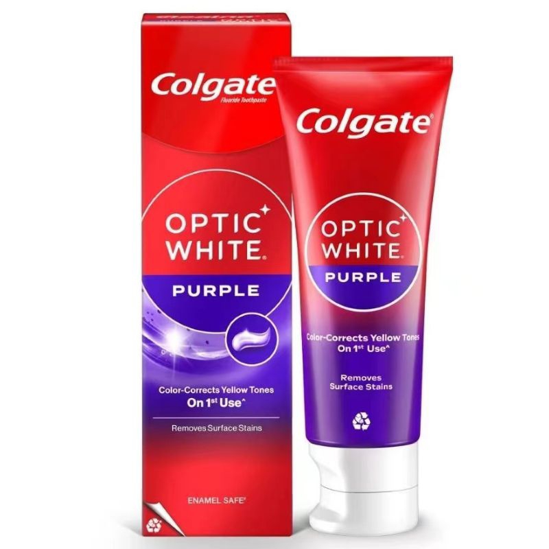 Colgate Optic White Purple Whitening Toothpaste.（26g-100g） | Shopee ...
