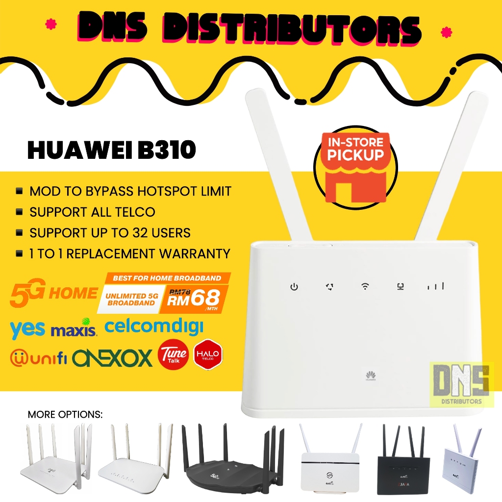 Modified Modem Wireless Router WiFi 4G LTE CPE B310 Huawei RS860 A60 ...