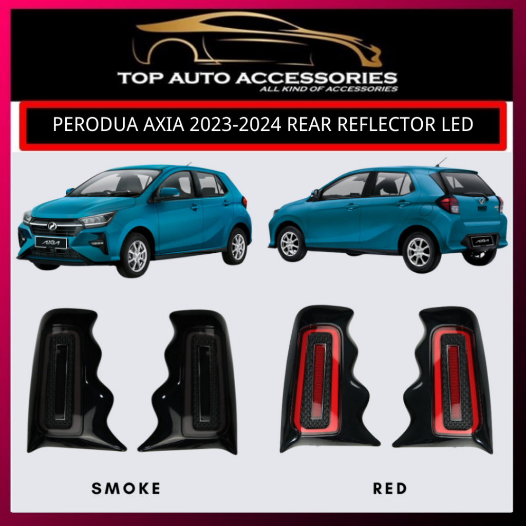 PERODUA AXIA 2023-2024 REAR REFLECTOR LED TAIL LAMP BUMPER LIGHTS LED ...