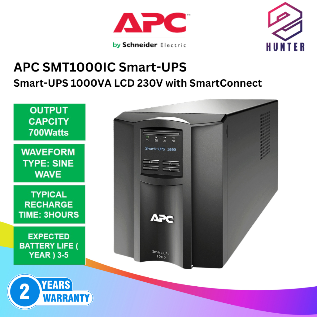 APC SMT1000IC Smart-UPS 1000VA LCD 230V with SmartConnect | Shopee Malaysia