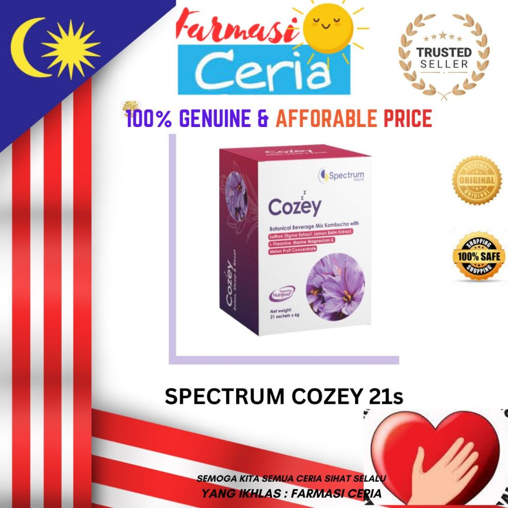 Spectrum Health Cozey Mix Kombucha Powder with Saffron Stigma Sachets ...