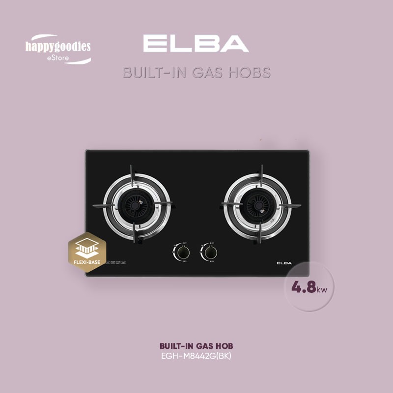 Elba Built-in Tempered Glass Flexi Size Gas Hob EGH-M8442G(BK) | Shopee ...