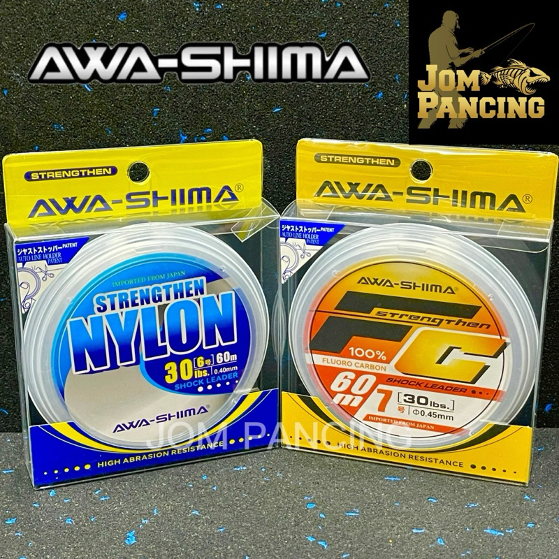 【Jom Pancing】AWA-SHIMA JAPAN 💯% FC FLUOROCARBON 60M SHOCK LEADER NYLON ...